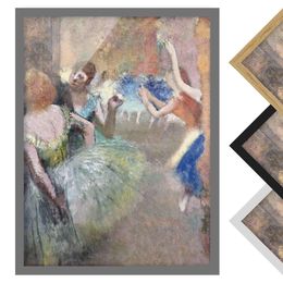 Bilderwelten Bild mit Rahmen - Hochformat Edgar Degas - Ballettszene
