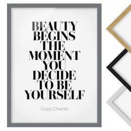Bilderwelten Bild mit Rahmen - Hochformat Be yourself Coco Chanel
