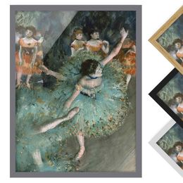 Bilderwelten Bild mit Rahmen - Hochformat Edgar Degas - T&auml;nzerinnen in Gr&uuml;n