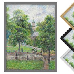 Bilderwelten Bild mit Rahmen - Hochformat Camille Pissarro - Saint Anne's Church