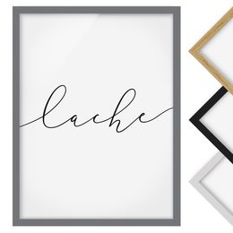 Bilderwelten Bild mit Rahmen - Hochformat Lache Kalligraphie