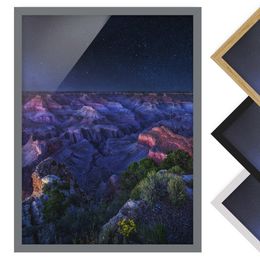 Bilderwelten Bild mit Rahmen - Hochformat Grand Canyon Night
