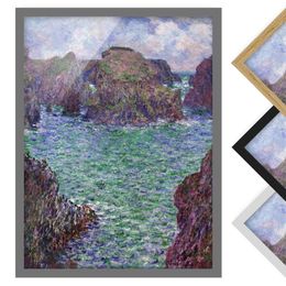 Bilderwelten Bild mit Rahmen - Hochformat Claude Monet - Port Goulphar