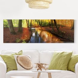 Bilderwelten Leinwandbild - Panorama Autumn Fairytale