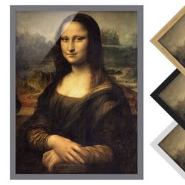 Bilderwelten Bild mit Rahmen - Hochformat Leonardo da Vinci - Mona Lisa
