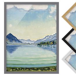 Bilderwelten Bild mit Rahmen - Hochformat Ferdinand Hodler - Thunersee bei Leissigen