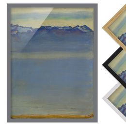 Bilderwelten Bild mit Rahmen - Hochformat Ferdinand Hodler - Genfer See mit Alpen