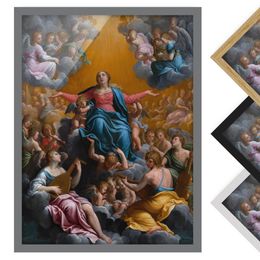 Bilderwelten Bild mit Rahmen - Hochformat Guido Reni - Himmelfahrt Mariens