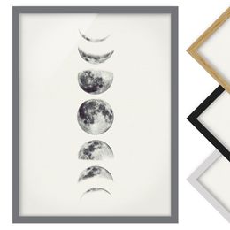 Bilderwelten Bild mit Rahmen - Hochformat Sieben Monde
