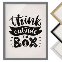 Bilderwelten Bild mit Rahmen - Hochformat Think outside the box