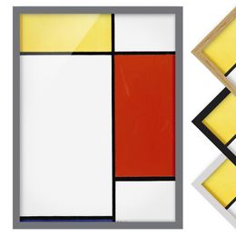 Bilderwelten Bild mit Rahmen - Hochformat Piet Mondrian - Komposition I