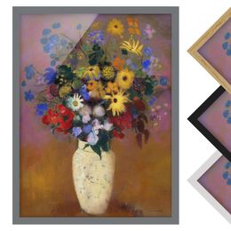 Bilderwelten Bild mit Rahmen - Hochformat Odilon Redon - Blumen in einer Vase