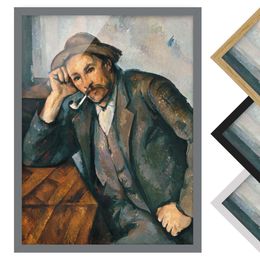 Bilderwelten Bild mit Rahmen - Hochformat Paul C&eacute;zanne - Der Raucher