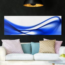 Bilderwelten Leinwandbild - Panorama Blue Touch