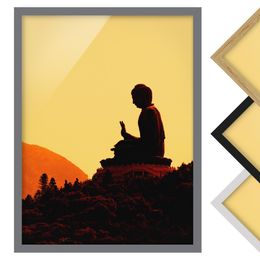 Bilderwelten Bild mit Rahmen - Hochformat Resting Buddha