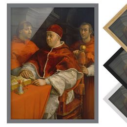 Bilderwelten Bild mit Rahmen - Hochformat Raffael - Bildnis von Papst Leo X