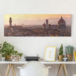 Bilderwelten Leinwandbild - Panorama Florenz