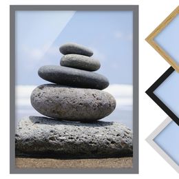Bilderwelten Bild mit Rahmen - Hochformat Sand Stones