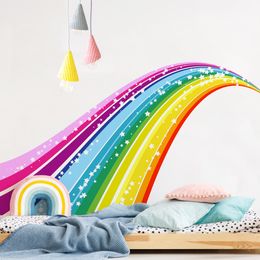 Bilderwelten Wandtattoo modern 3D-Effekt Wandaufkleber - No.620 Rainbow - Regenbogen Kinderzimmer Baby Mädchen Jungen
