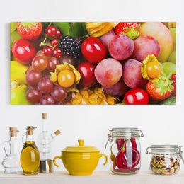 Bilderwelten Leinwandbild - Querformat Colourful Exotic Fruits