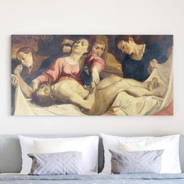 Bilderwelten Leinwandbild - Querformat Lodovico Carracci - Pieta