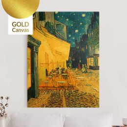 Bilderwelten Leinwandbild - Hochformat Vincent van Gogh - Caf&eacute;-Terrasse in Arles