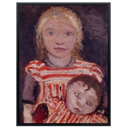 Bilderwelten Leinwandbild - Hochformat Paula Modersohn-Becker - M&auml;dchen mit Puppe