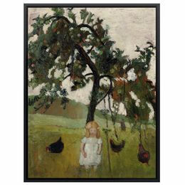 Bilderwelten Leinwandbild - Hochformat Paula Modersohn-Becker - Elsbeth mit H&uuml;hnern