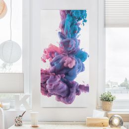 Bilderwelten Leinwandbild - Hochformat Abstrakte fl&uuml;ssige Farbe
