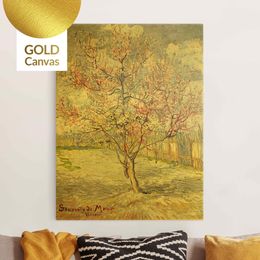 Bilderwelten Leinwandbild - Hochformat Vincent van Gogh - Bl&uuml;hende Pfirsichb&auml;ume