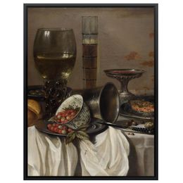 Bilderwelten Leinwandbild - Hochformat Pieter Claesz - Stillleben mit Trinkgef&auml;&szlig;en