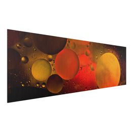 Bilderwelten Alu Dibond Outdoor Bild gold Abstrakt wetterfest - Astronomisch - Deko Wohnzimmer Schlafzimmer