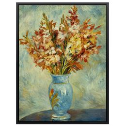 Bilderwelten Leinwandbild - Hochformat Auguste Renoir - Gladiolen in Vase