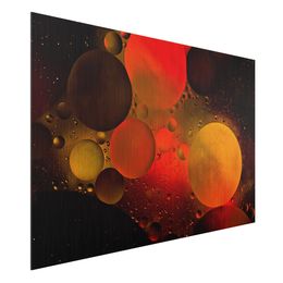 Bilderwelten Alu Dibond Outdoor Bild gold Abstrakt wetterfest - Astronomisch - Deko Wohnzimmer Schlafzimmer