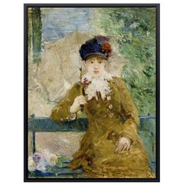 Bilderwelten Leinwandbild - Hochformat Berthe Morisot - Dame mit Sonnenschirm