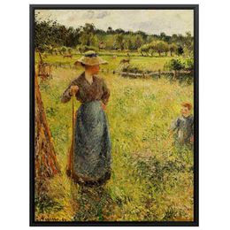Bilderwelten Leinwandbild - Hochformat Camille Pissarro - Die Heumacherin