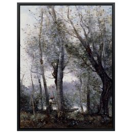 Bilderwelten Leinwandbild Jean-Baptiste Camille Corot - Ein Flussschiffer