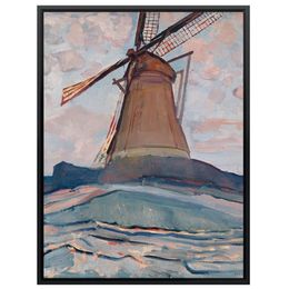 Bilderwelten Leinwandbild - Hochformat Piet Mondrian - Windm&uuml;hle