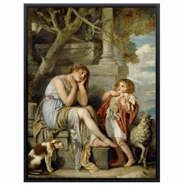 Bilderwelten Leinwandbild - Hochformat Jean Baptiste Greuze - L'Agneau Ch&eacute;ri