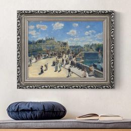 Bilderwelten Bild mit Barockrahmen Antik originell modern Barock blau - Pierre-Auguste Renoir - Pont-Neuf - Architektur Wohnzimmer Schlafzimmer