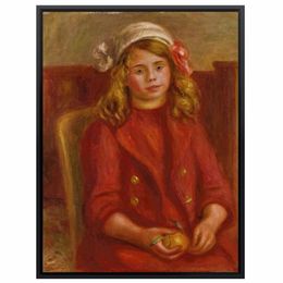 Bilderwelten Leinwandbild - Hochformat Auguste Renoir - Junges M&auml;dchen mit Orange