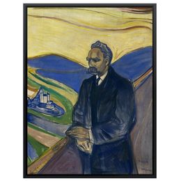 Bilderwelten Leinwandbild - Hochformat Edvard Munch - Portr&auml;t Nietzsche