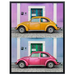 Bilderwelten Leinwandbild - Hochformat Farbige Kult-Beetles