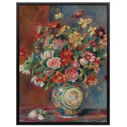 Bilderwelten Leinwandbild - Hochformat Auguste Renoir - Blumenvase
