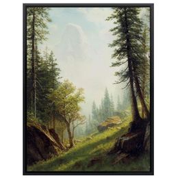 Bilderwelten Leinwandbild - Hochformat Albert Bierstadt - In den Berner Alpen