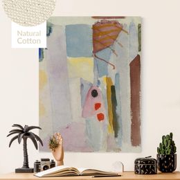Bilderwelten Leinwandbild - Hochformat August Macke - Frau auf der Stra&szlig;e
