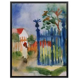 Bilderwelten Leinwandbild - Hochformat August Macke - Gartentor