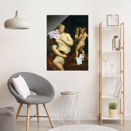 Bilderwelten Glasbild - Hochformat Peter Paul Rubens - Venus und Cupido