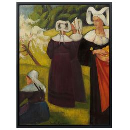Bilderwelten Leinwandbild - Hochformat Emile Bernard - Apfelpfl&uuml;ckerinnen in Pont-Aven