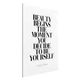 Bilderwelten Alu-Dibond Outdoor Bild Be yourself Coco Chanel